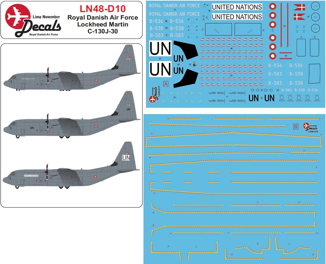 LN48-D10 Royal Danish Air Force Lockheed C-130J-30 | Lima November Decals