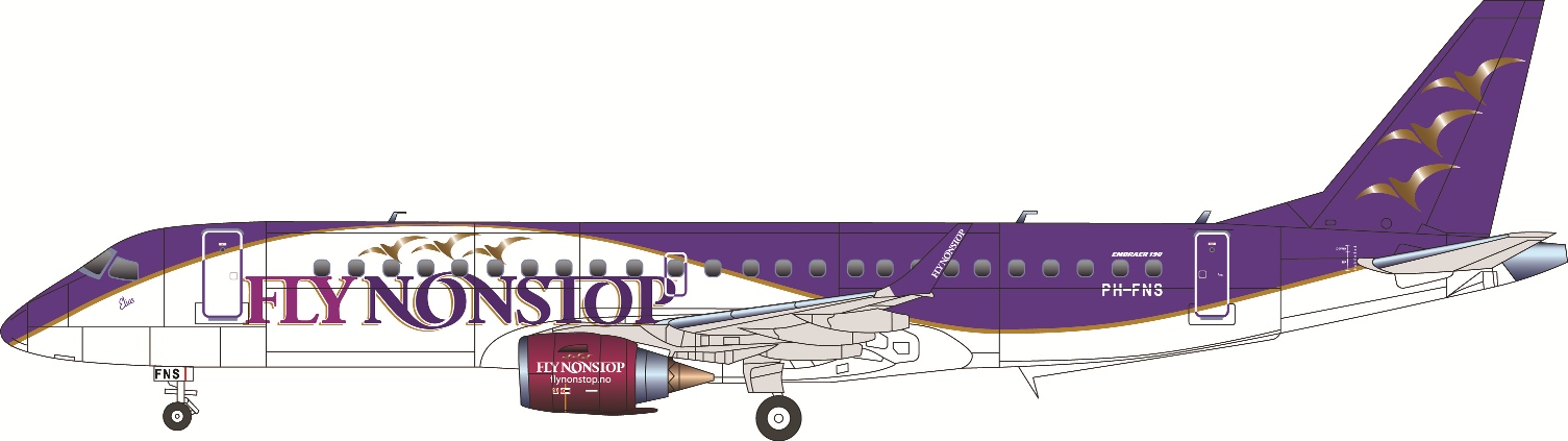 LN144-586 Fly Nonstop Embraer EMB190. | Lima November Decals