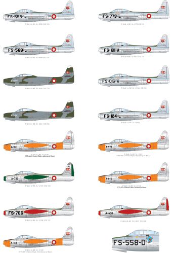 LN72-D21 RDAF F-84E And G, Early And Late Period | Lima November Decals